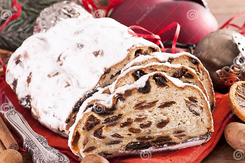 Christmas Stollen stock photo. Image of festive, christmastime - 19537152
