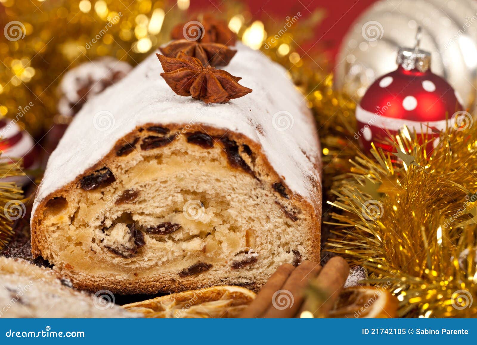 Christmas stollen stock image. Image of delicious, festivity - 21742105