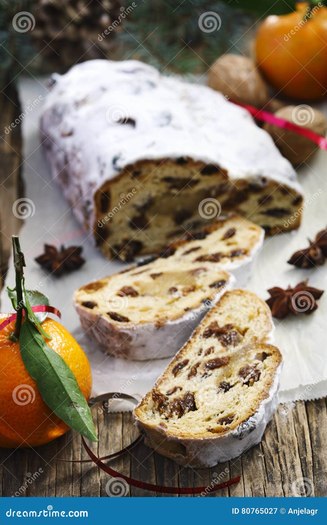 Christmas Stollen. Traditional German Festive Baking Stock Image ...