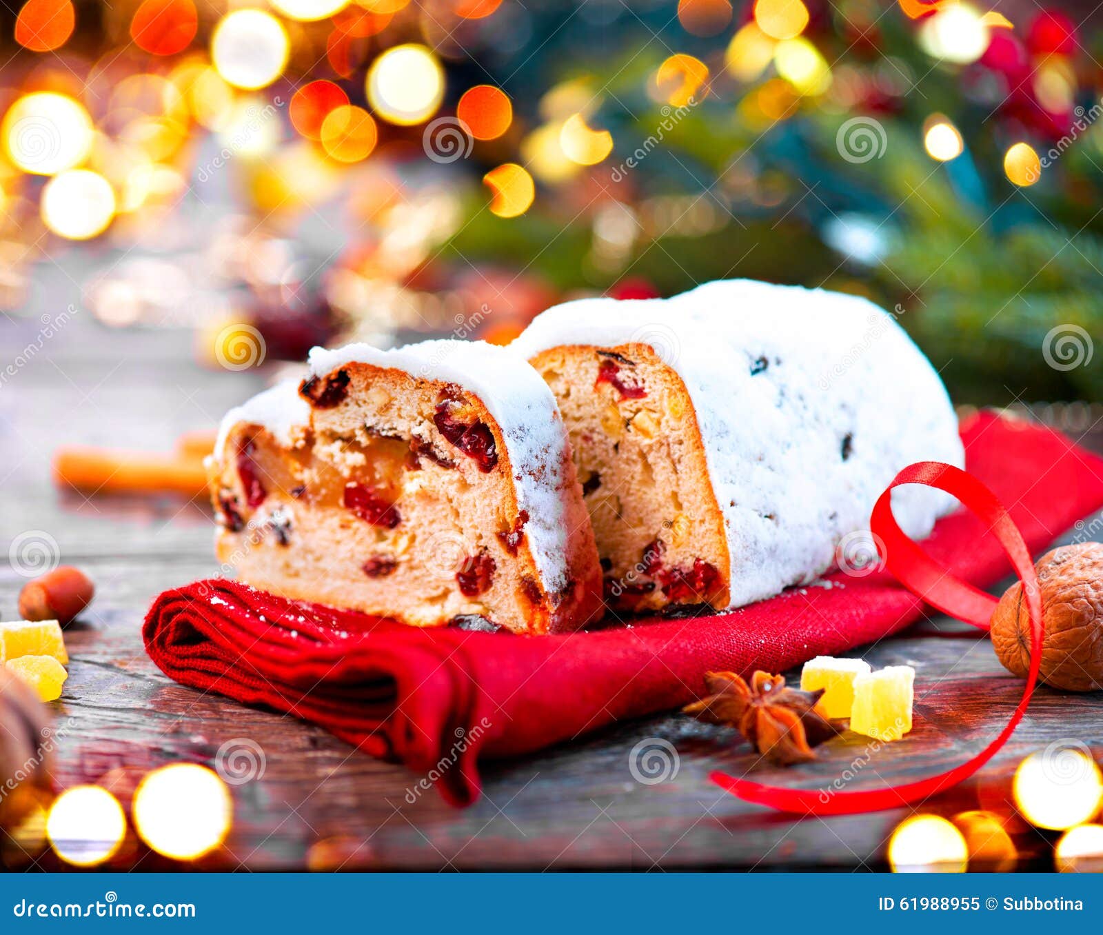 Stollen, Traditional Festive German Christmas Cake Royalty-Free Stock ...