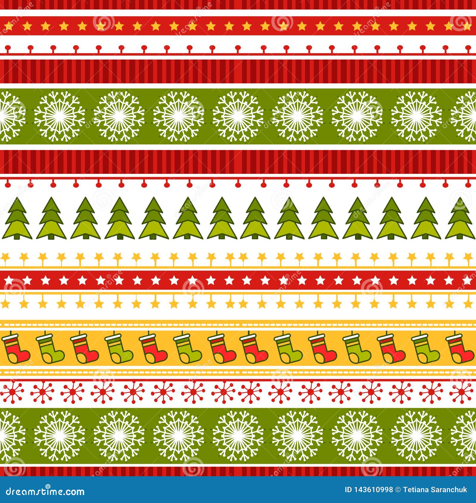 Christmas Stripe Ribbons Pattern Stock Vector - Illustration of ...