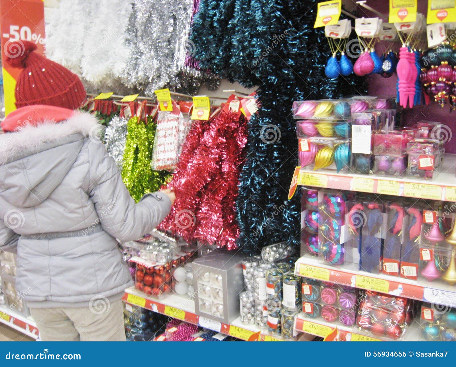 Christmas stuff shelves editorial photo. Image of shop - 56934656