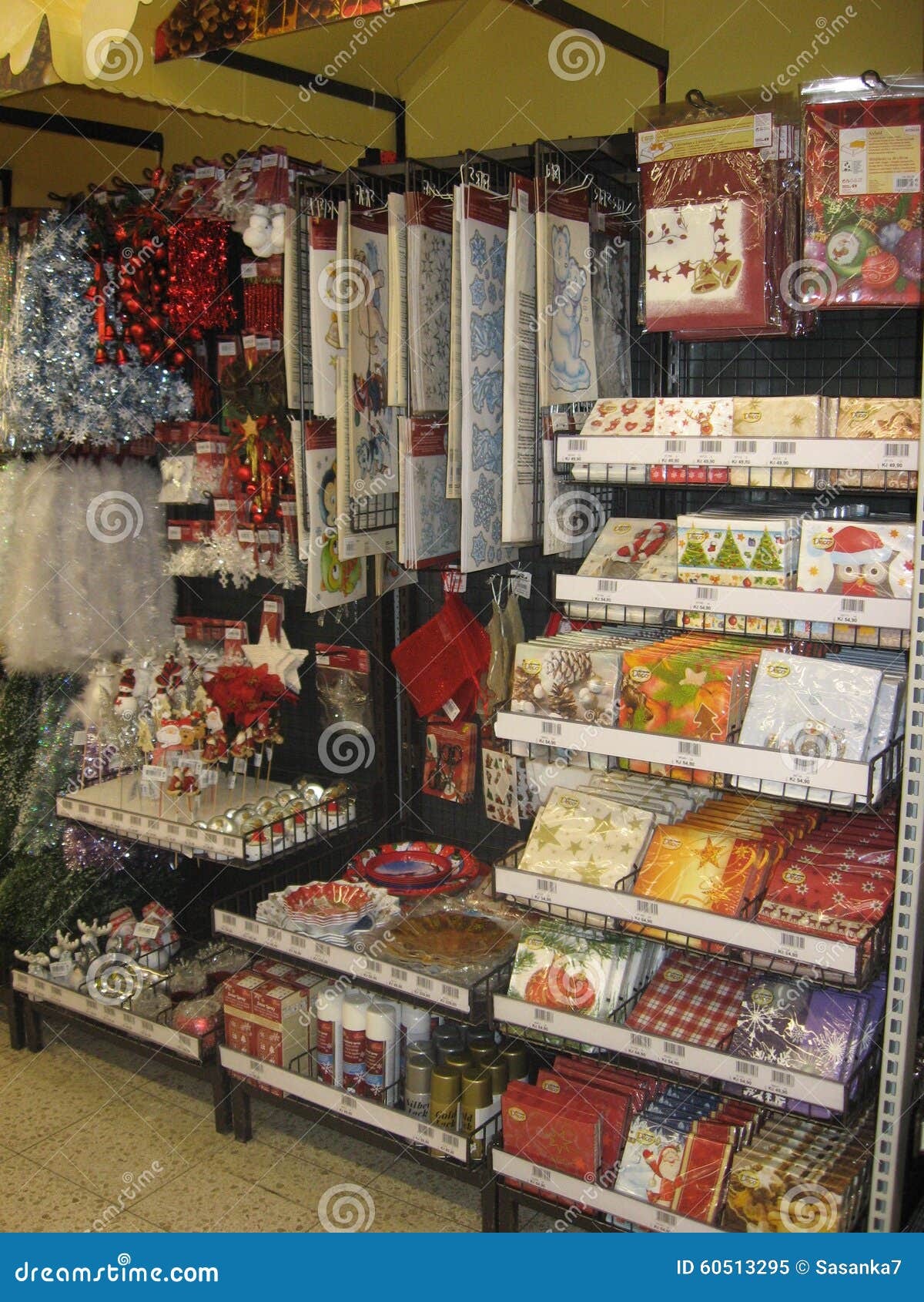 Christmas stuff shelves editorial image. Image of celebration - 60513295