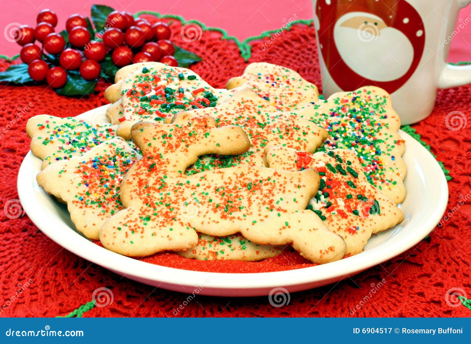 Christmas Sugar Cookies and Mug Stock Image - Image of festive, food ...
