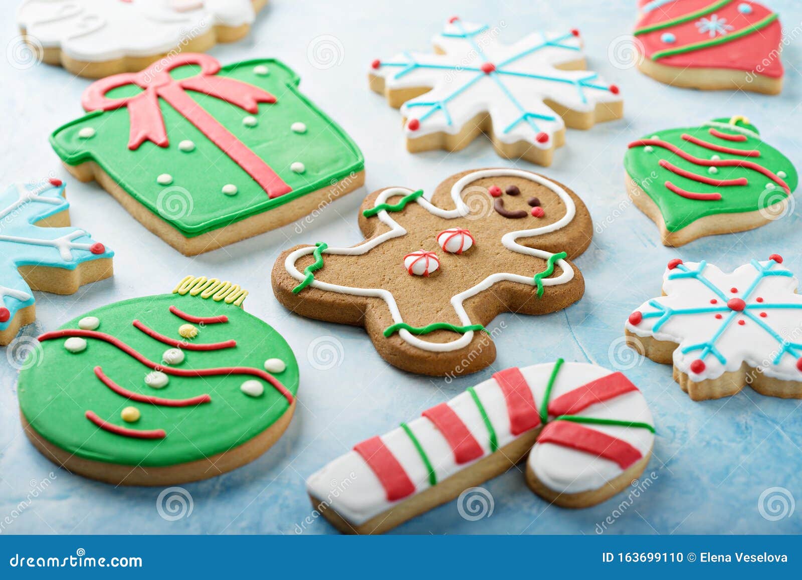Christmas Sugar and Gingerbread Cookies Stock Photo - Image of bread ...