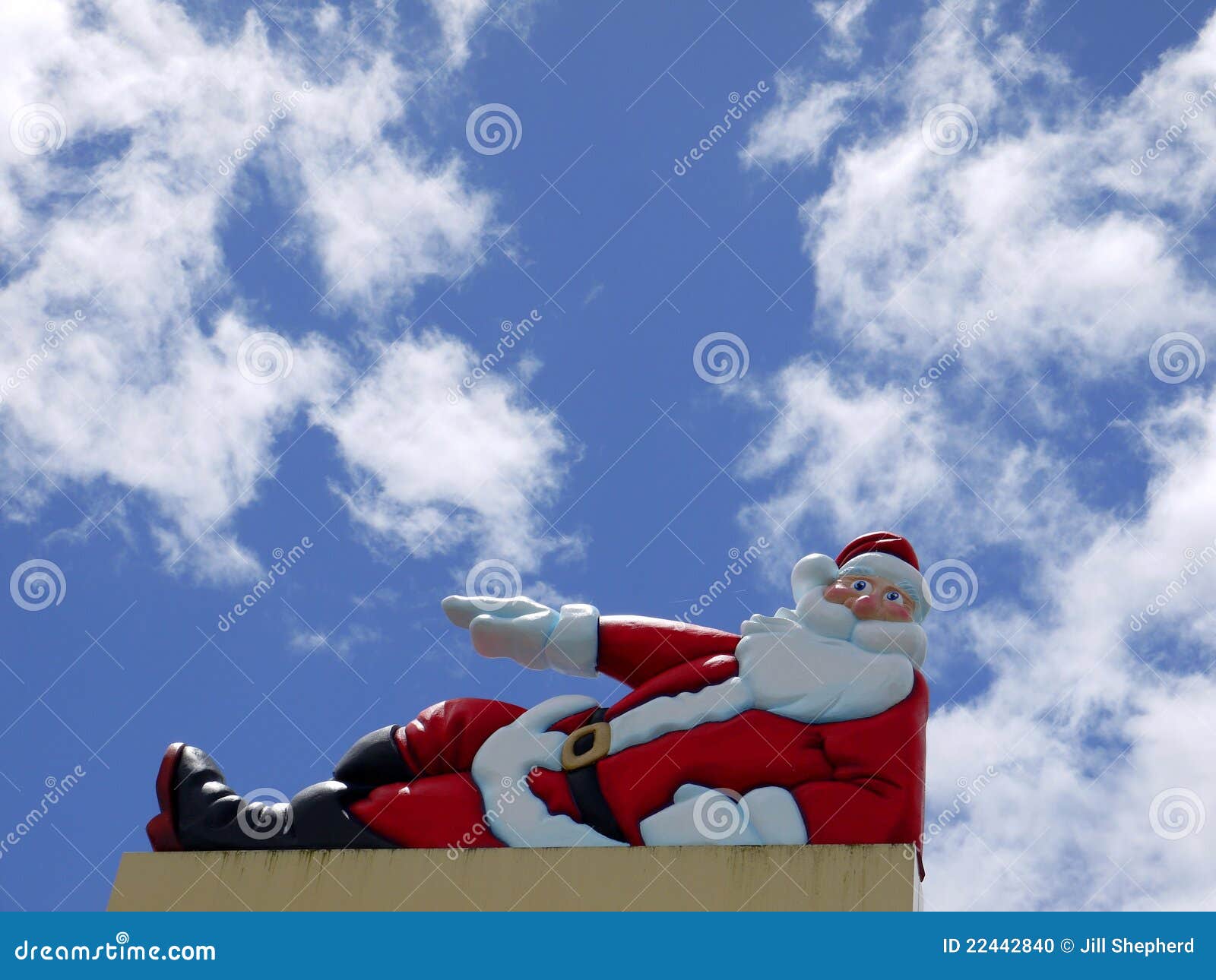 Christmas: Sunny Santa Sign Stock Photo - Image of hemisphere, zealand ...