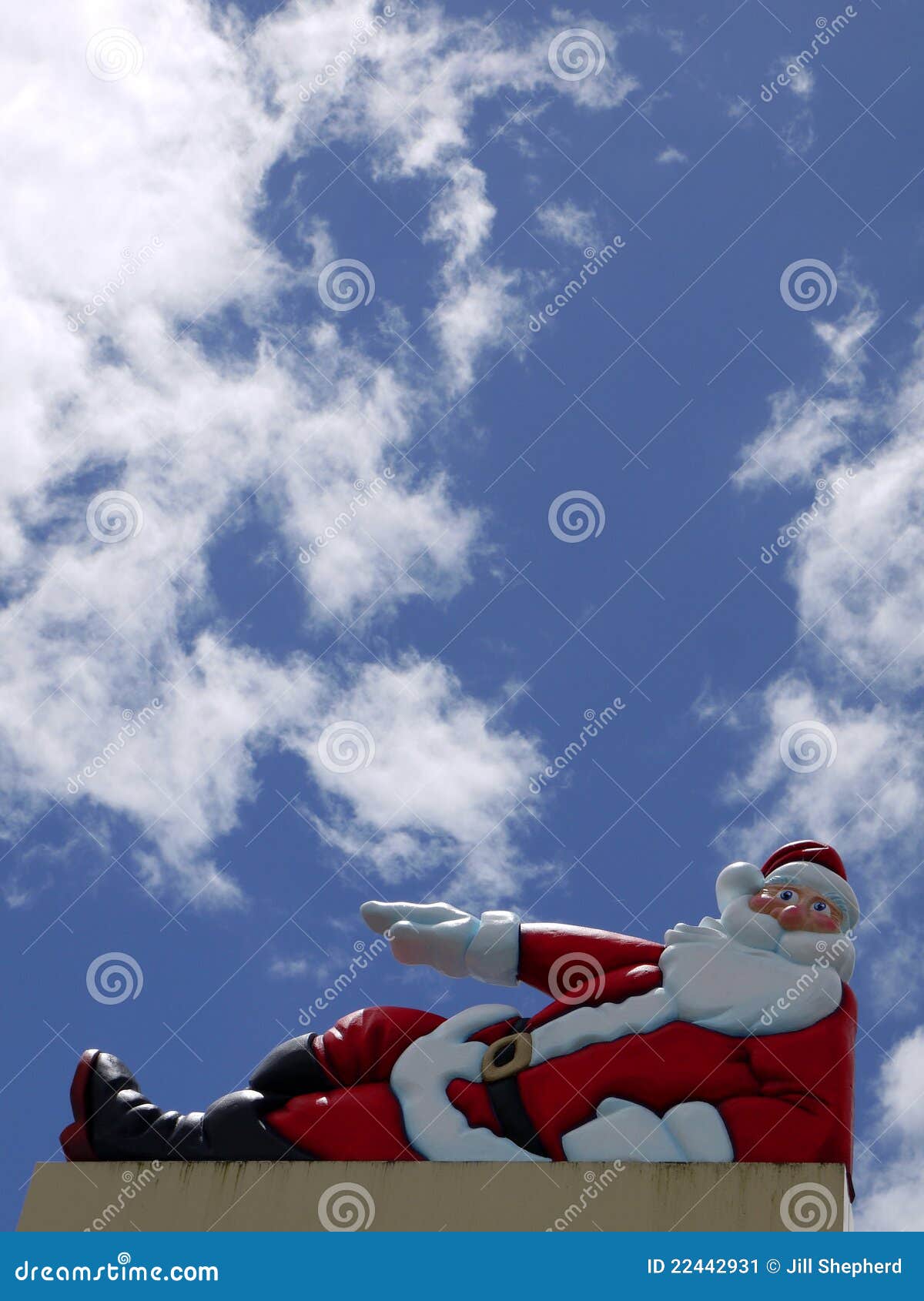Christmas: Sunny Santa Sign - V Stock Image - Image of hemisphere ...