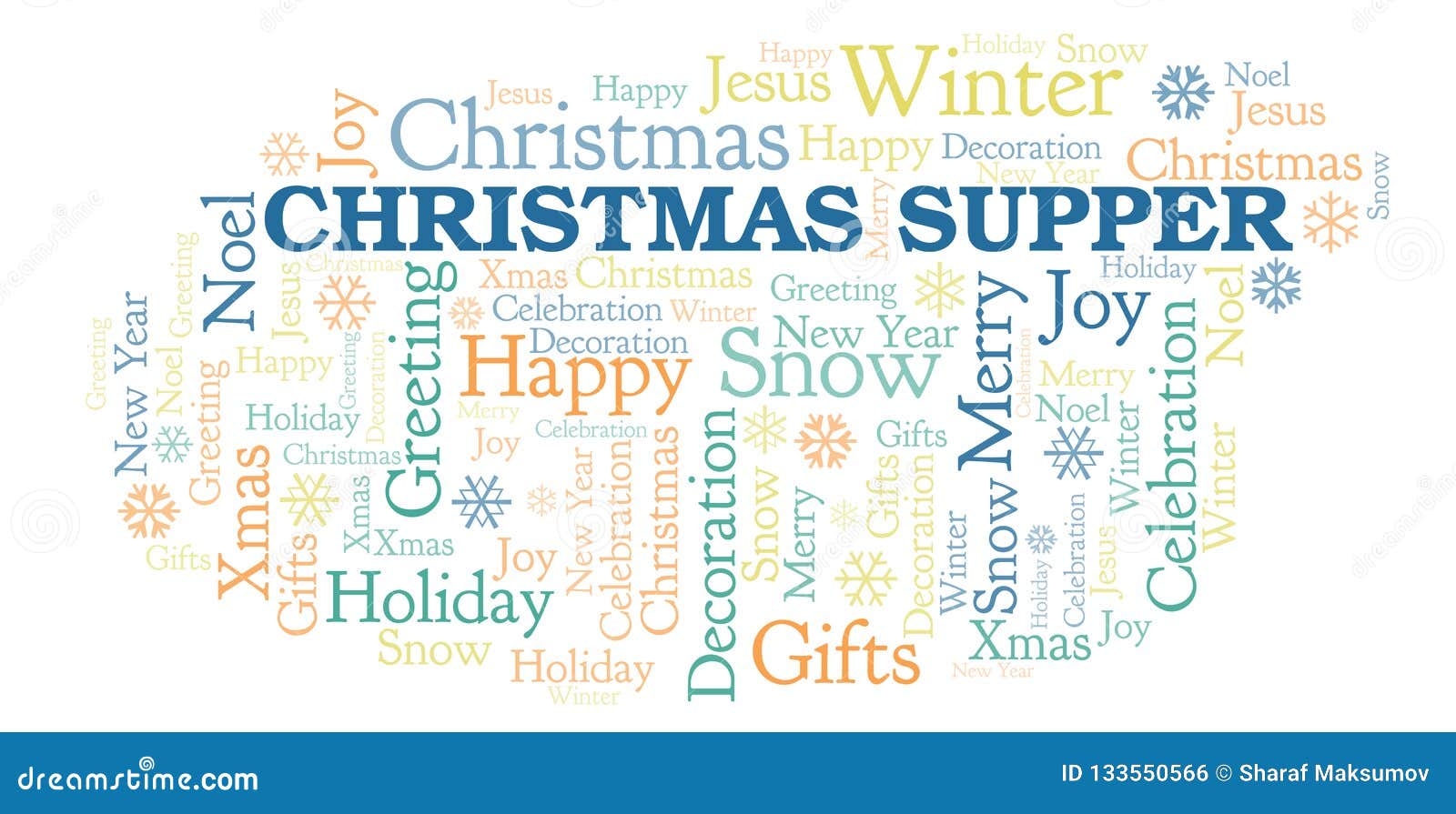 Christmas Supper Word Cloud Stock Illustration - Illustration of ...