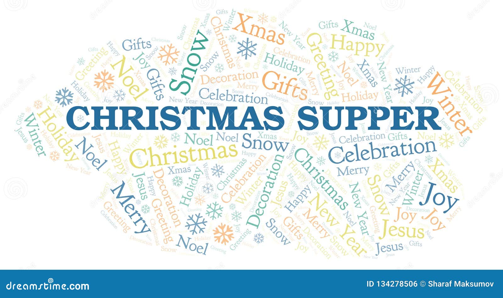 Christmas Supper Word Cloud Stock Illustration - Illustration of xmas ...