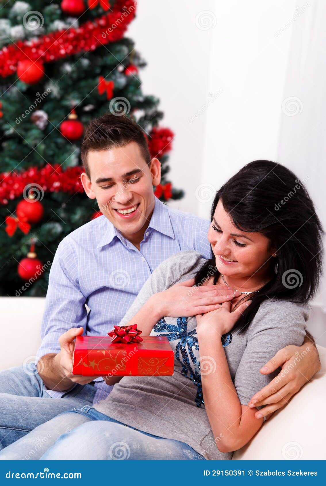 Christmas surprise stock image. Image of sitting, surprise - 29150391