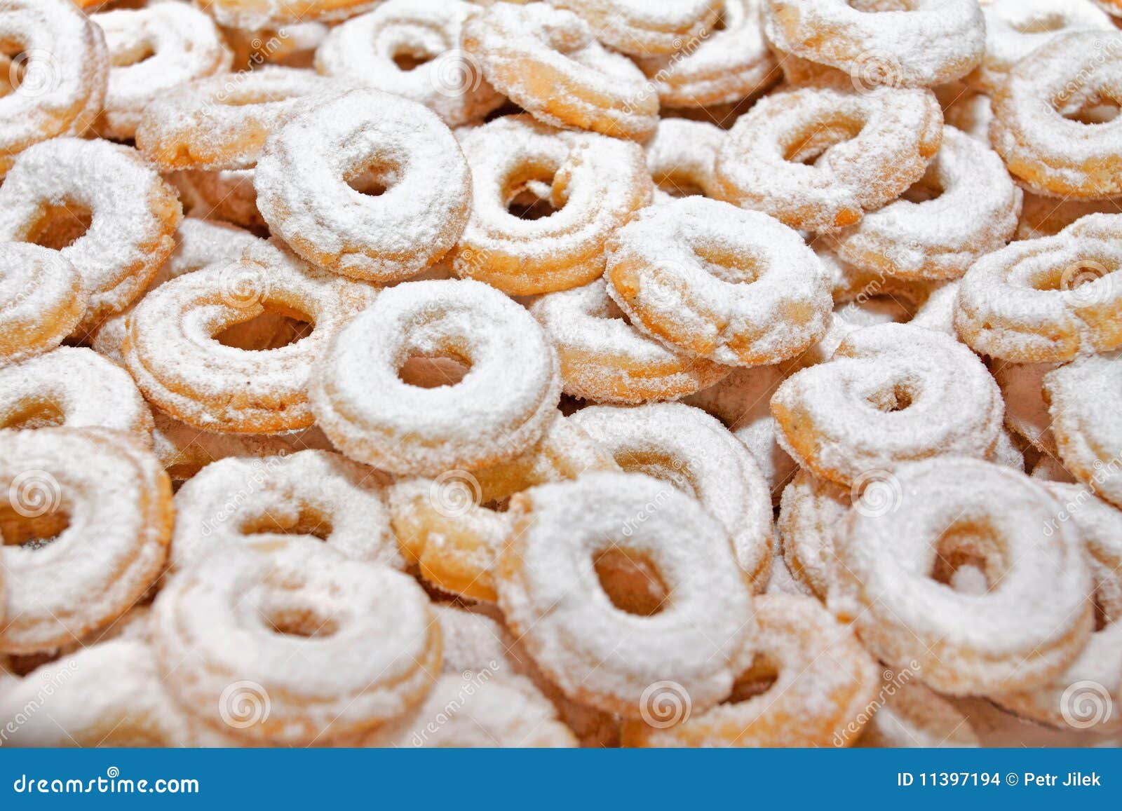 Christmas Sweets with Powdered Sugar Stock Photo - Image of sweet ...