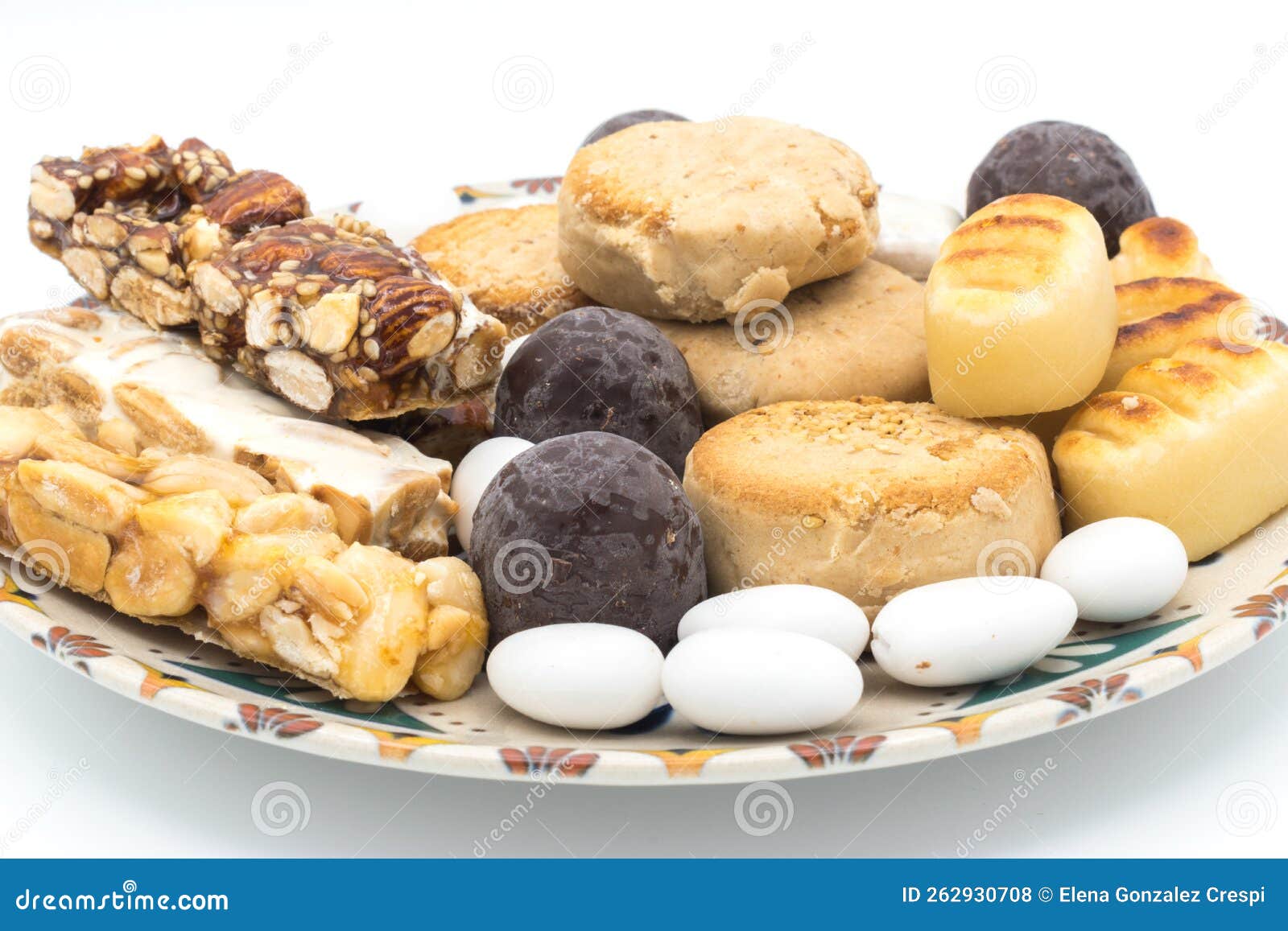 Christmas Sweets Typical in Spain, on a White Background Stock Photo ...