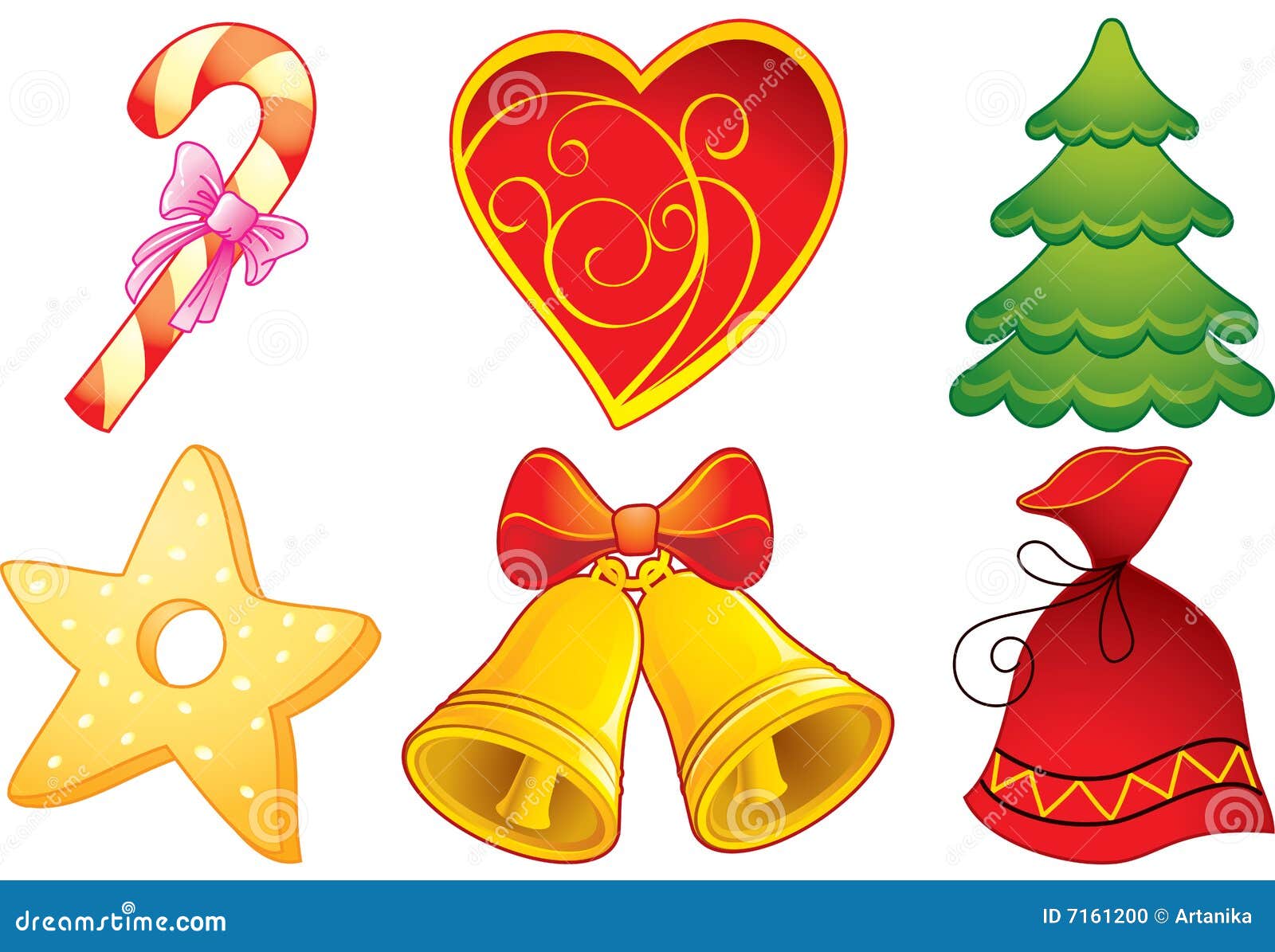 Christmas symbols stock vector. Illustration of celebration - 7161200
