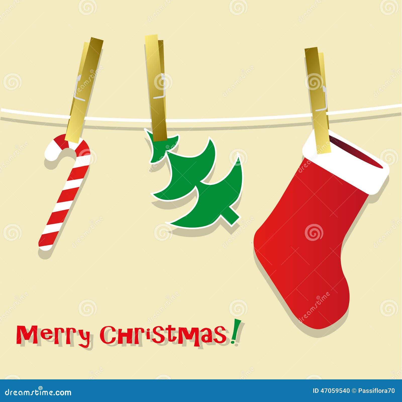 Christmas symbols hanging stock vector. Illustration of hanging - 47059540