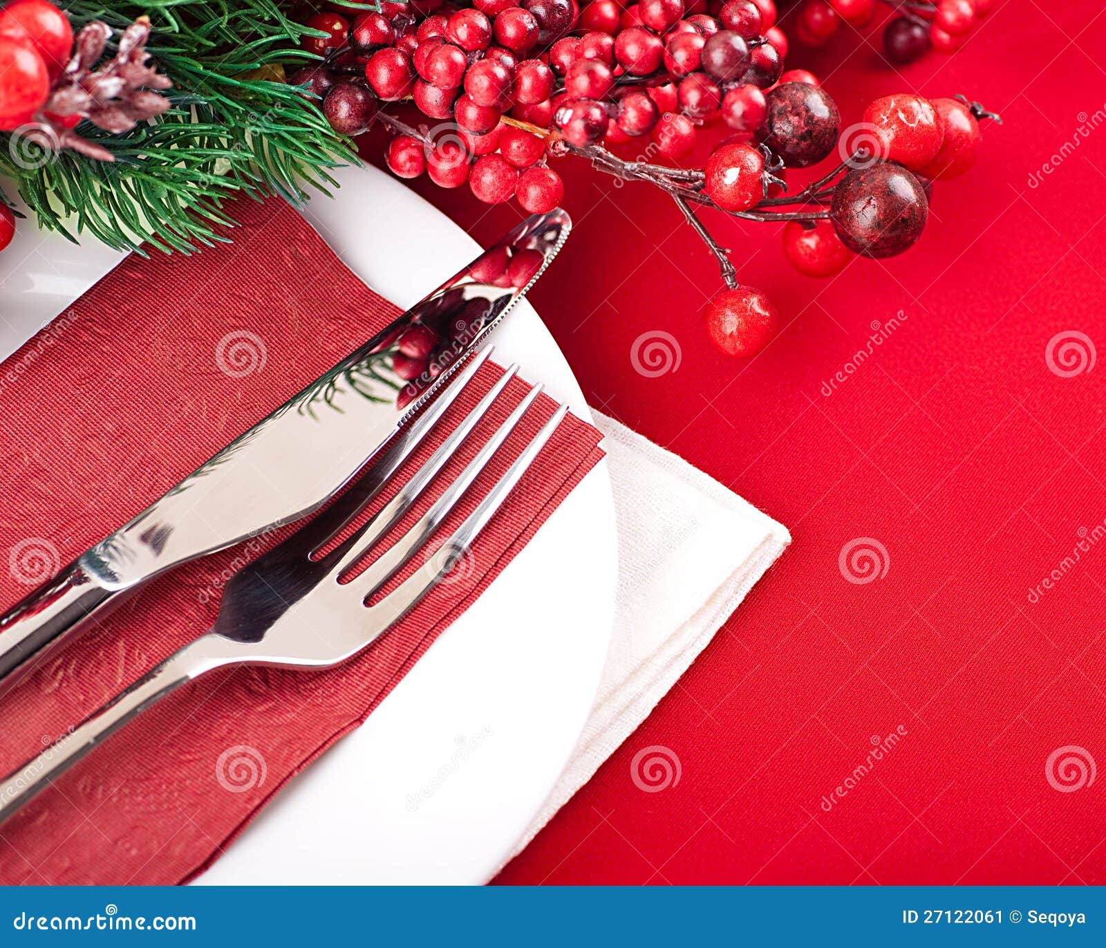 Christmas table layout stock image. Image of ornament - 27122061