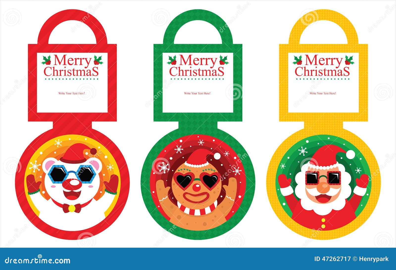 Christmas tag card stock vector. Illustration of funny - 47262717