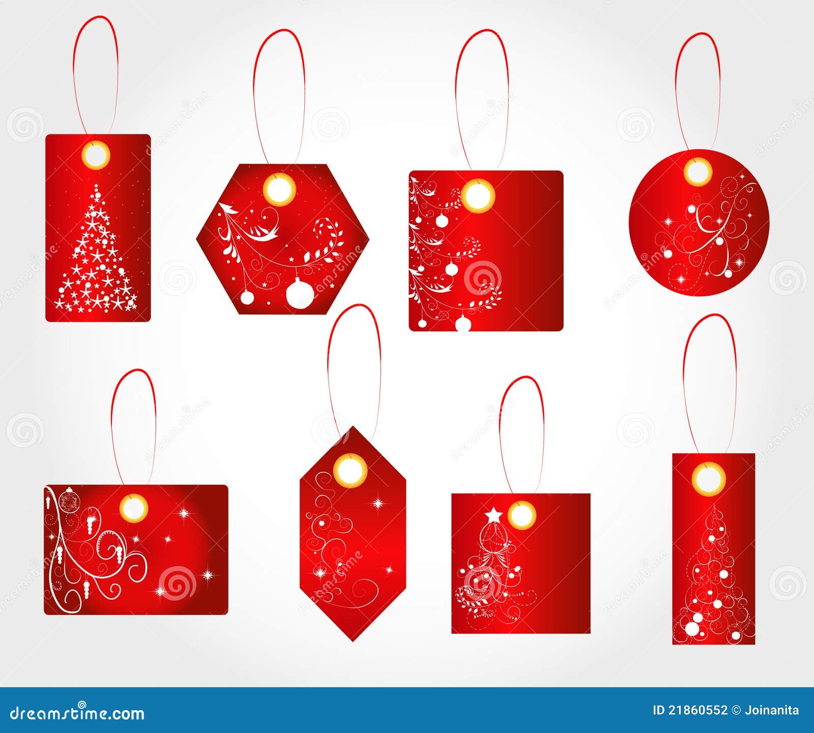 Christmas tags stock vector. Illustration of rope, shopping - 21860552