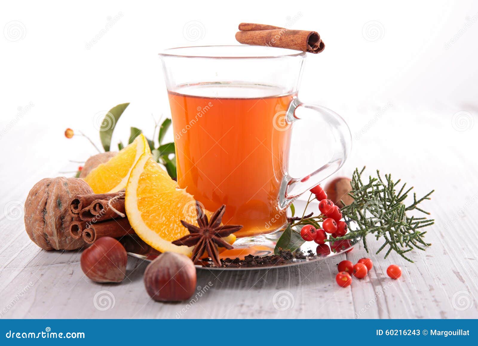 Christmas tea stock image. Image of decoration, autumn - 60216243