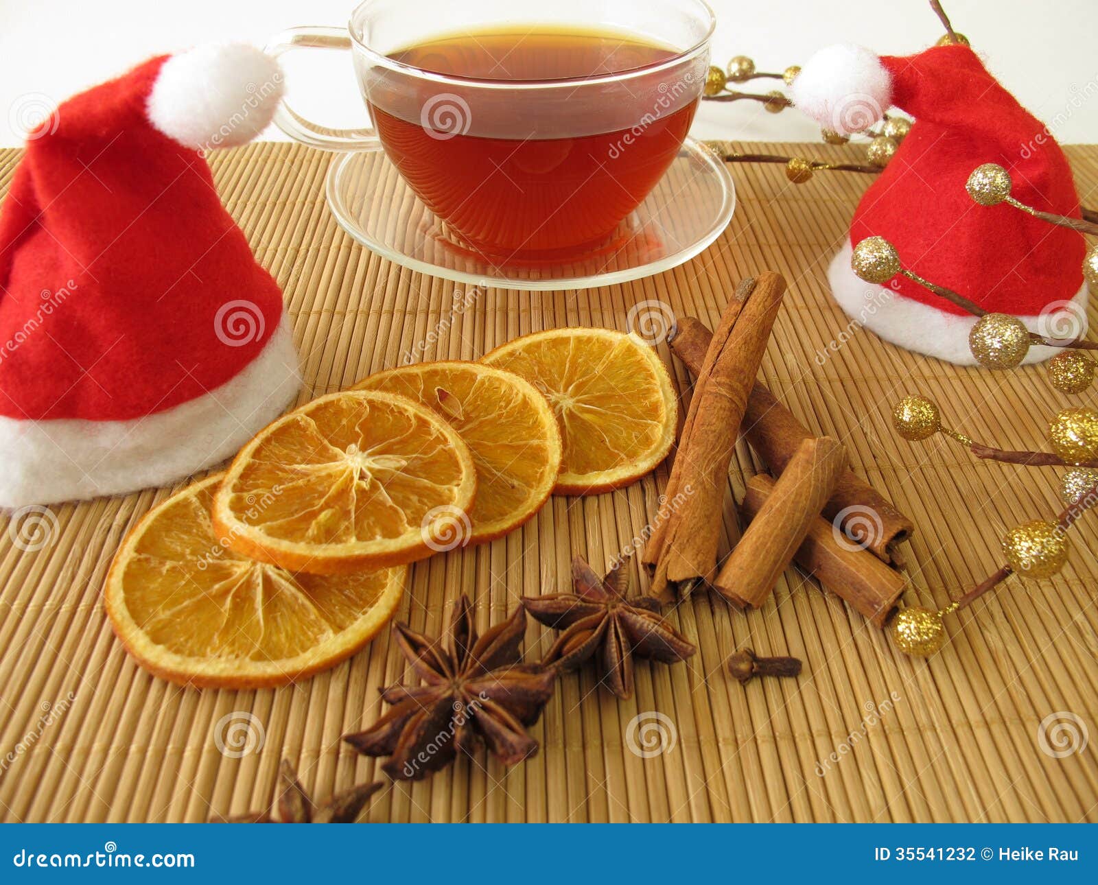 Christmas tea with spices stock photo. Image of mood - 35541232