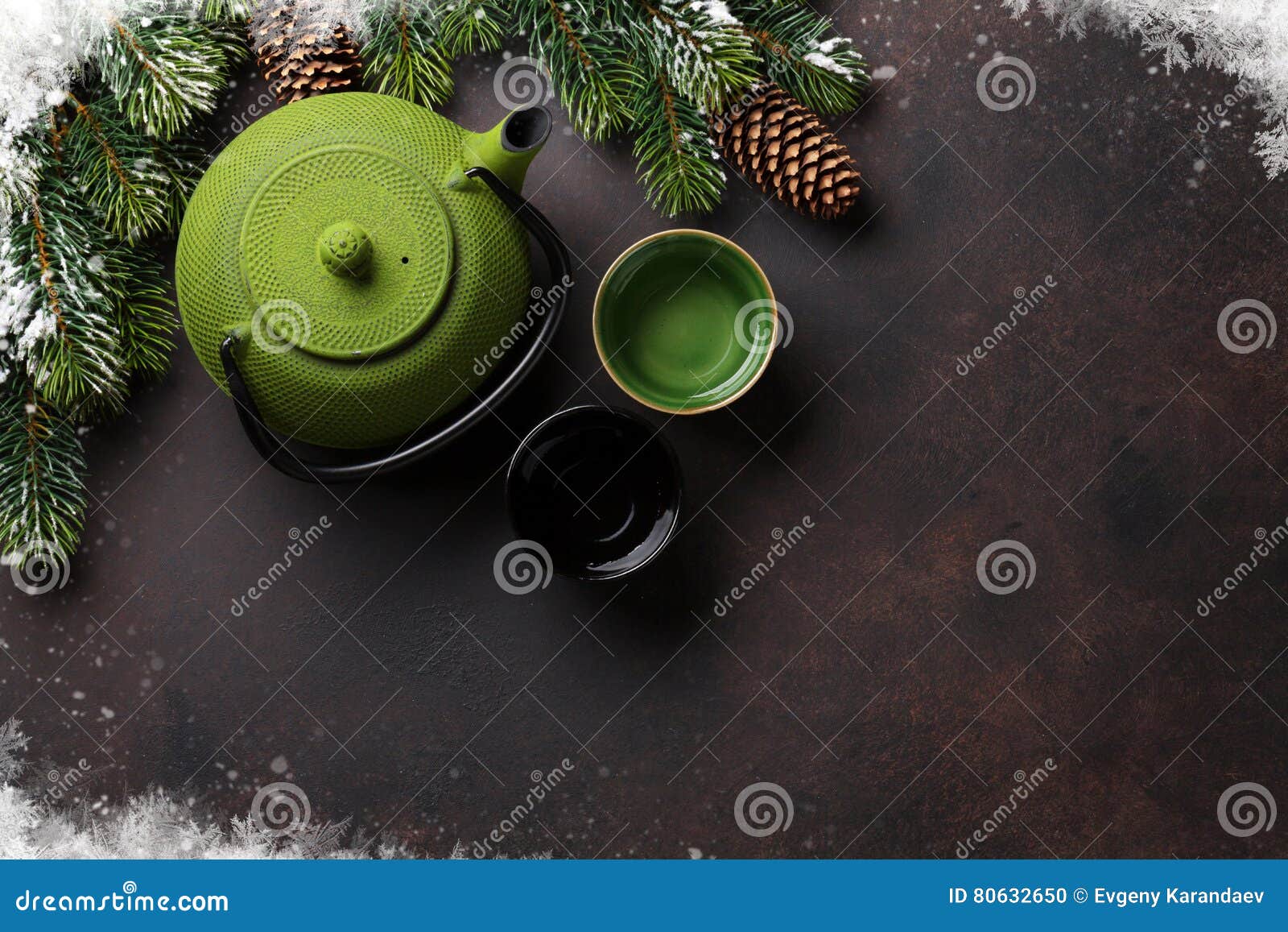 Christmas tea stock photo. Image of teapot, rust, snowflake - 80632650