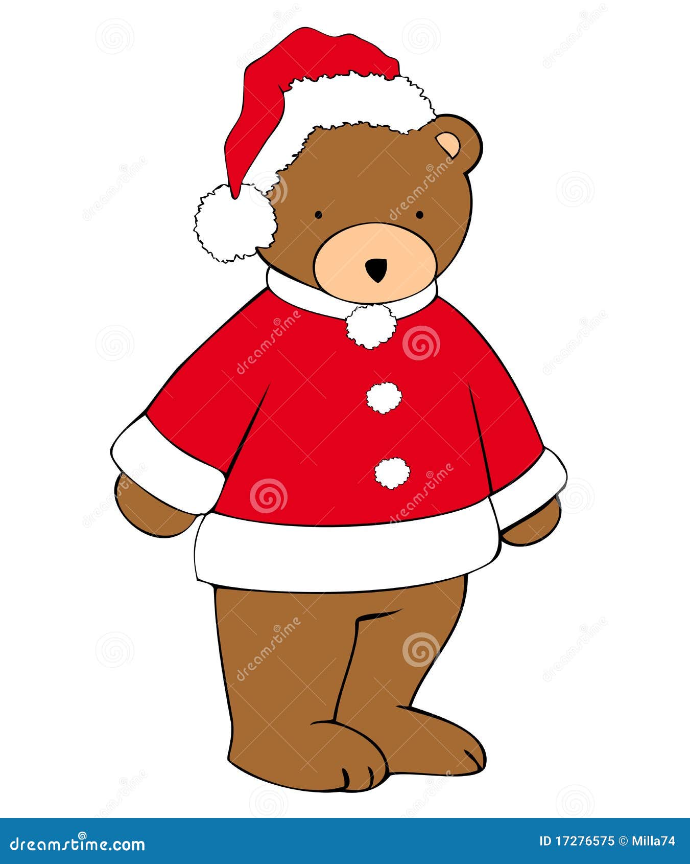 Christmas teddy-bear. stock vector. Illustration of artwork - 17276575