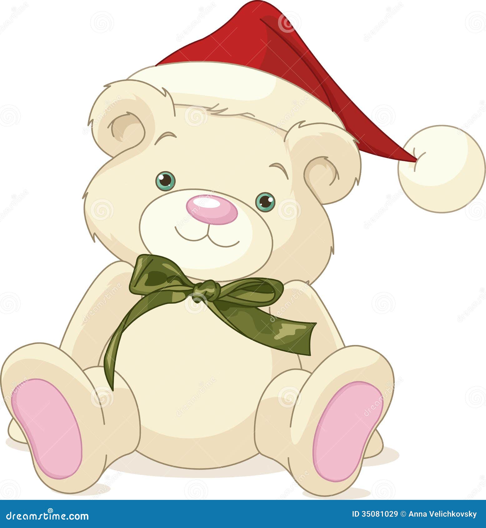 Christmas Teddy Bear stock vector. Illustration of cute - 35081029