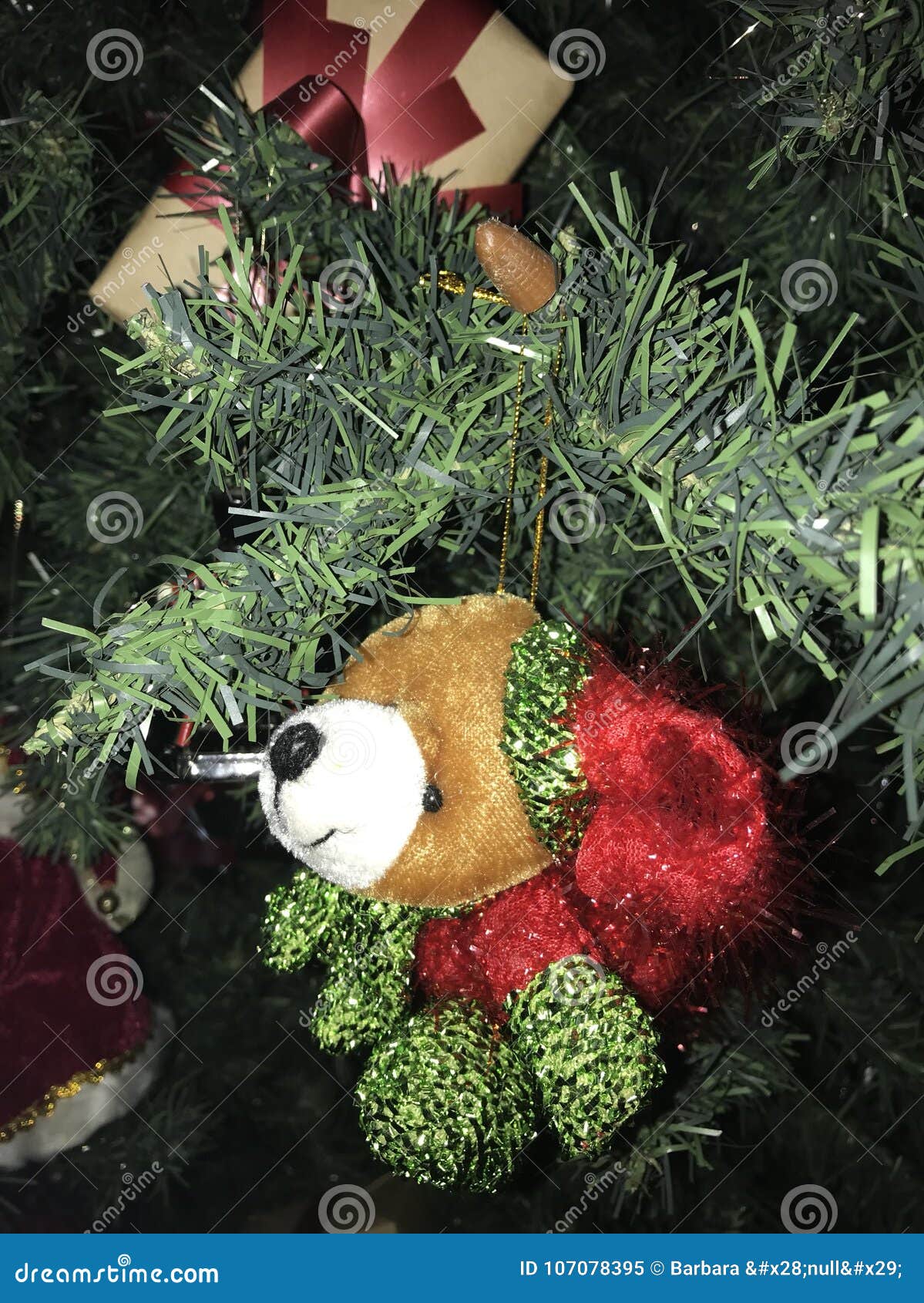 Christmas teddy bear stock image. Image of gift, bear - 107078395