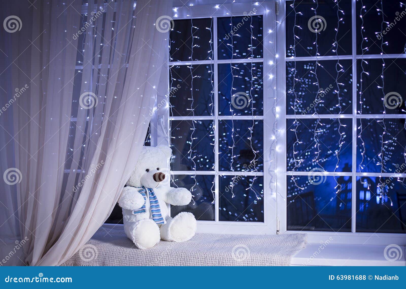 Christmas teddy bear stock photo. Image of interior, decor - 63981688