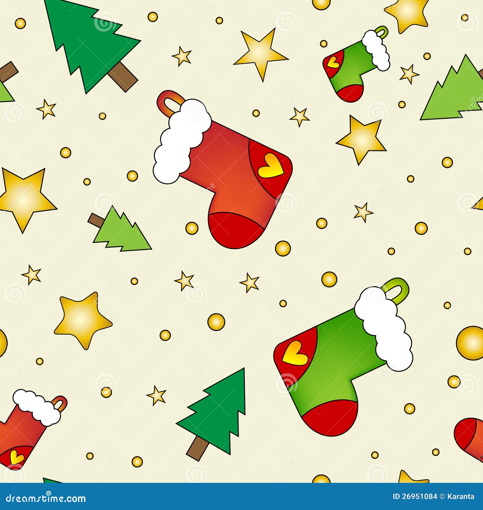 Christmas Texture with Stockings Stock Illustration - Illustration of ...