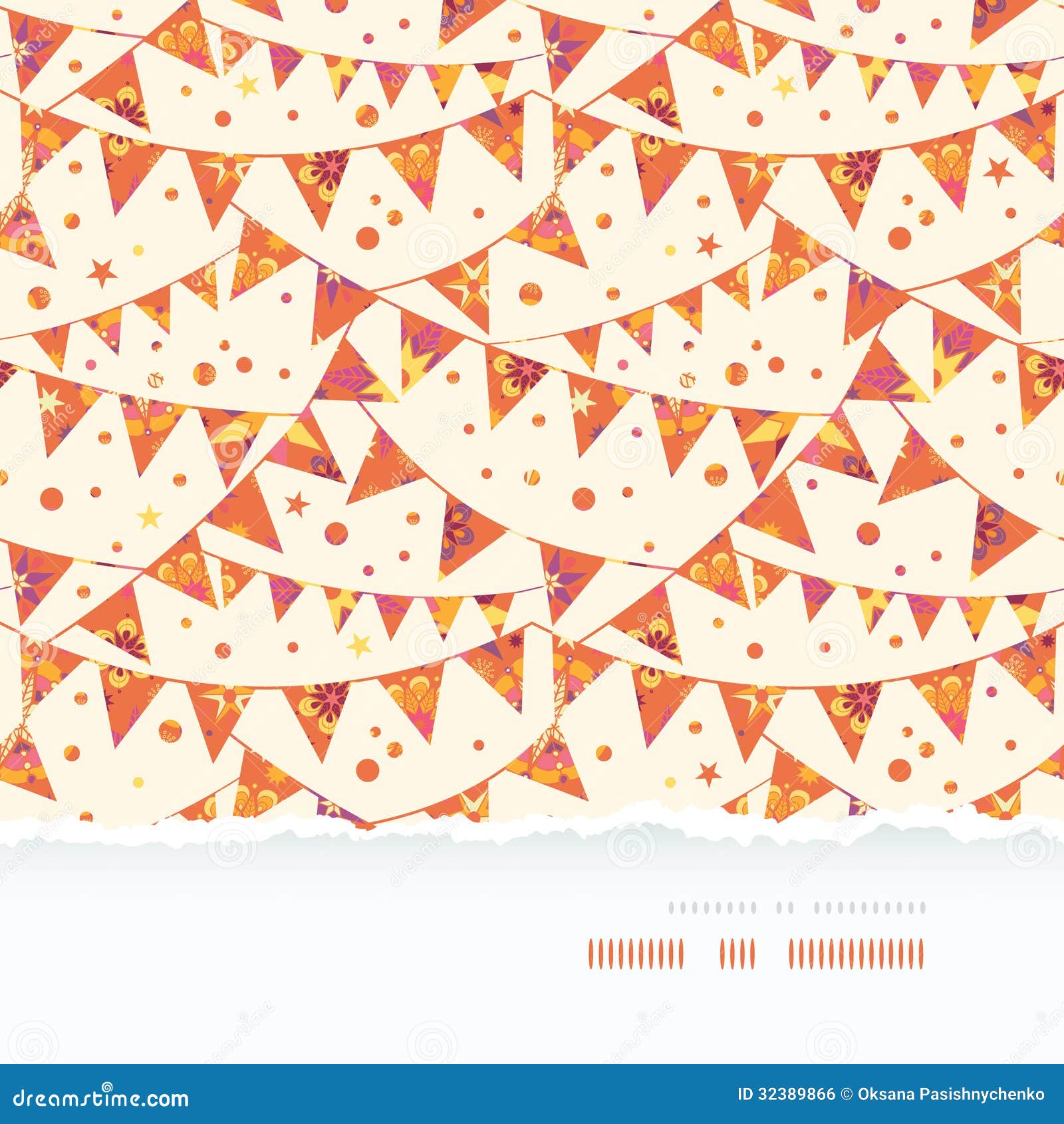 Set Of Decorations. Flags And Lights. Vector Sketch. | CartoonDealer ...