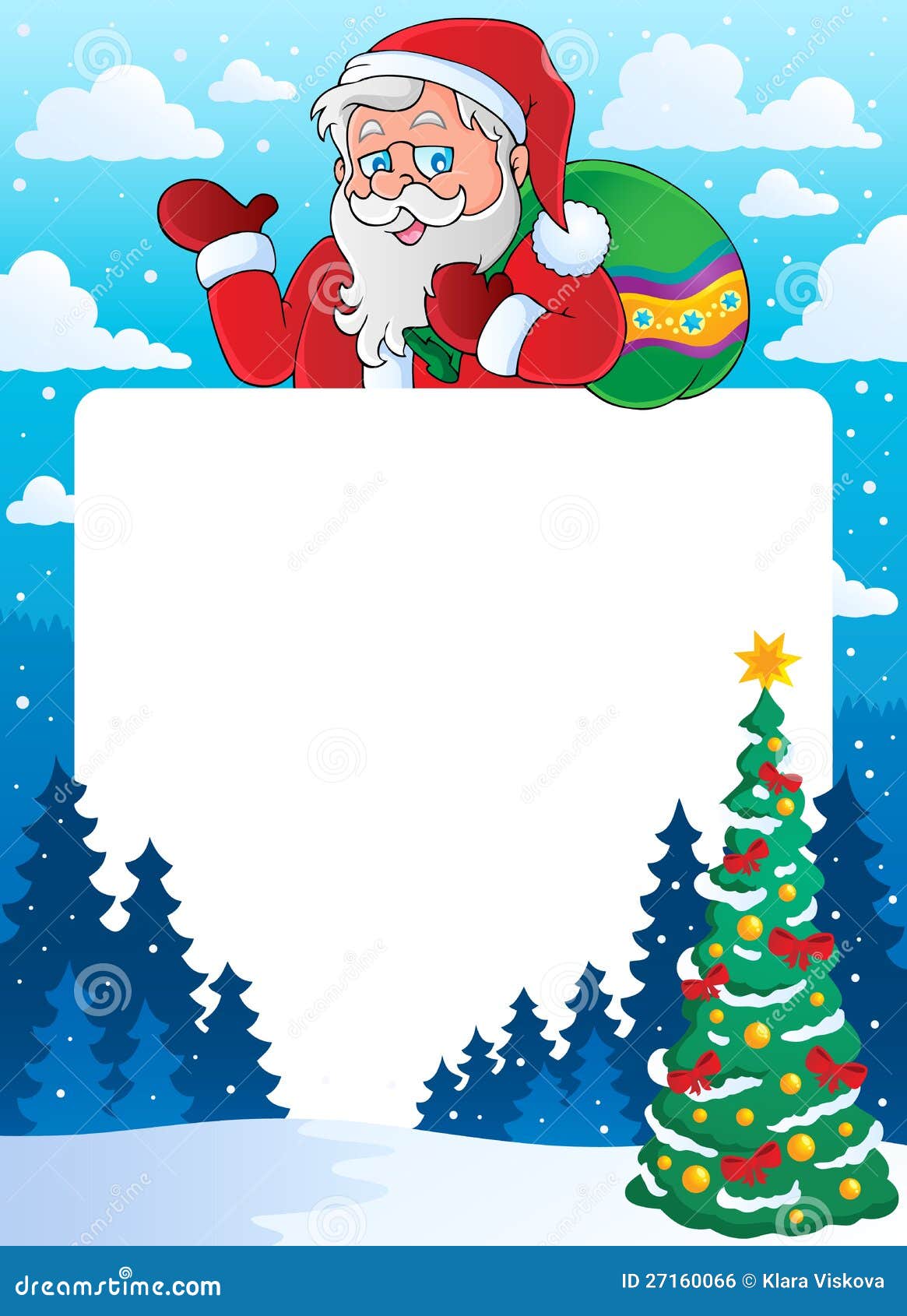 Christmas theme frame stock vector. Illustration of merry - 27160066