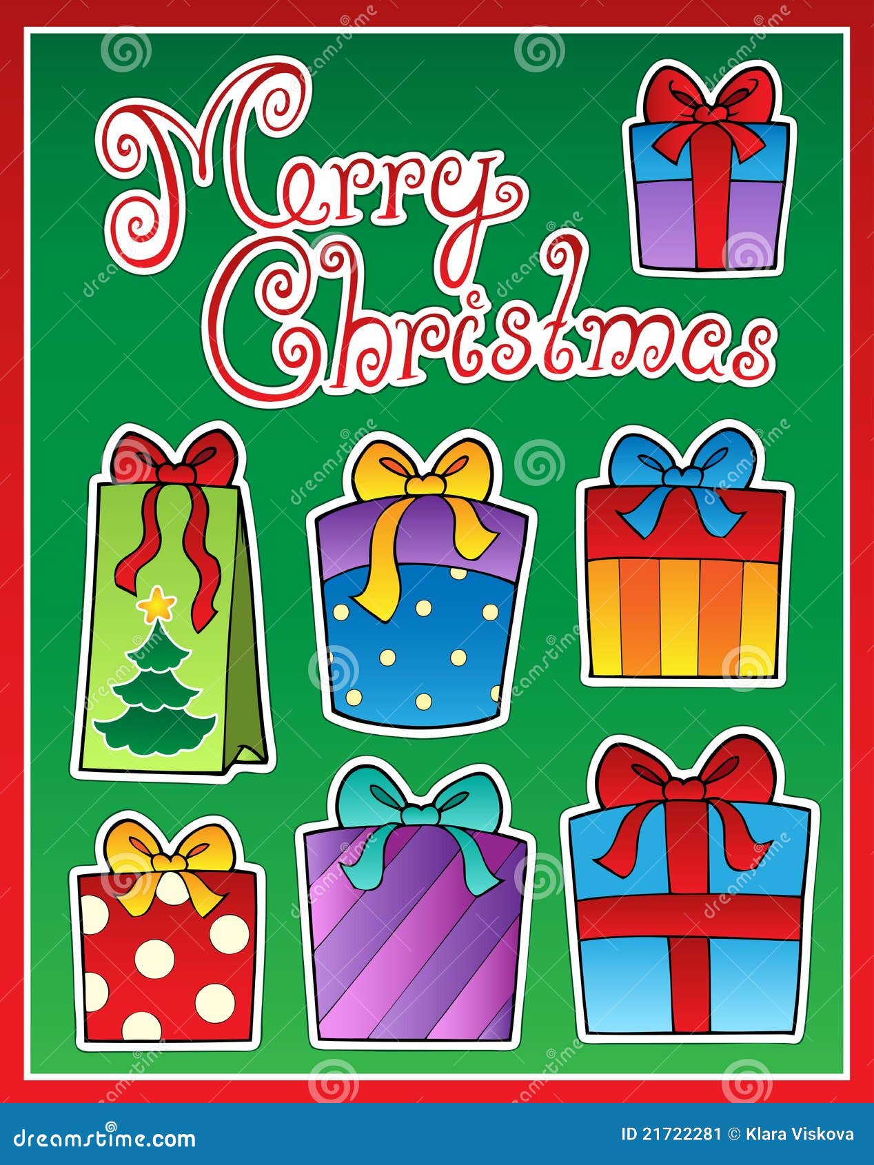 Christmas Theme Greeting Card 2 Stock Vector - Illustration of greeting ...