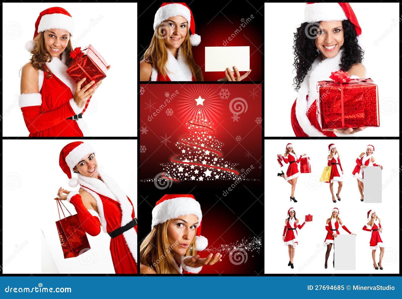 Christmas themed collage stock image. Image of pretty - 27694685