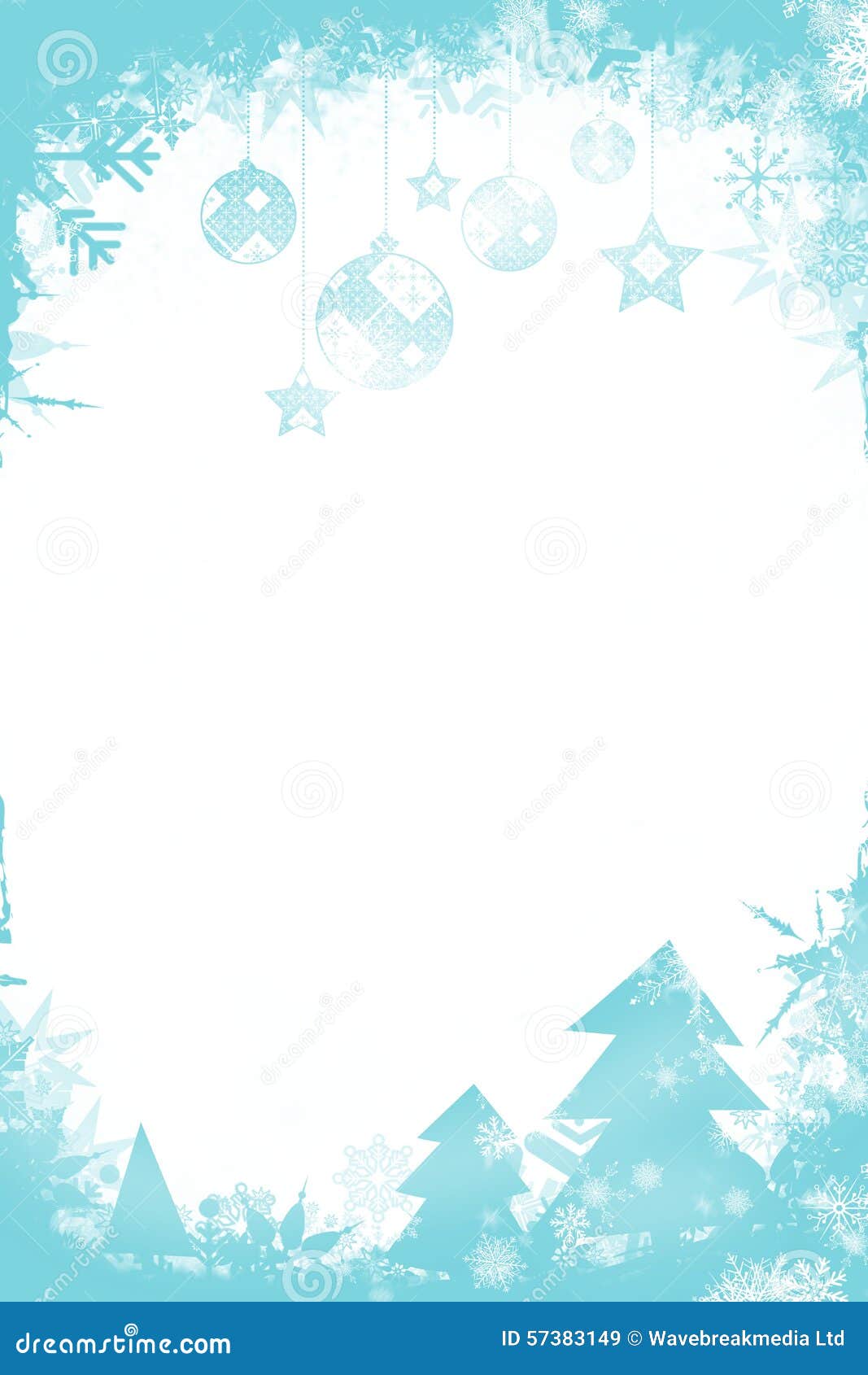 Christmas Themed Frame in Blue Stock Illustration - Illustration of ...