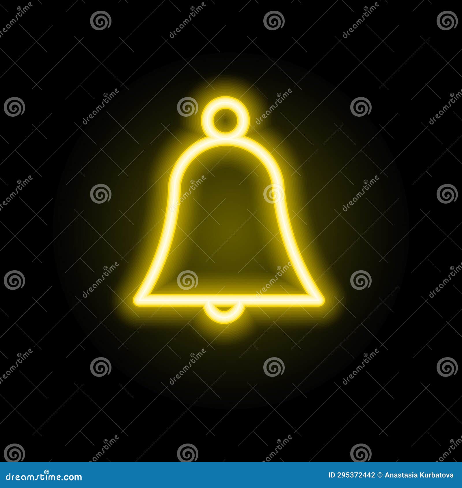 A Christmas-themed Picture, a Neon Bell Stock Illustration ...