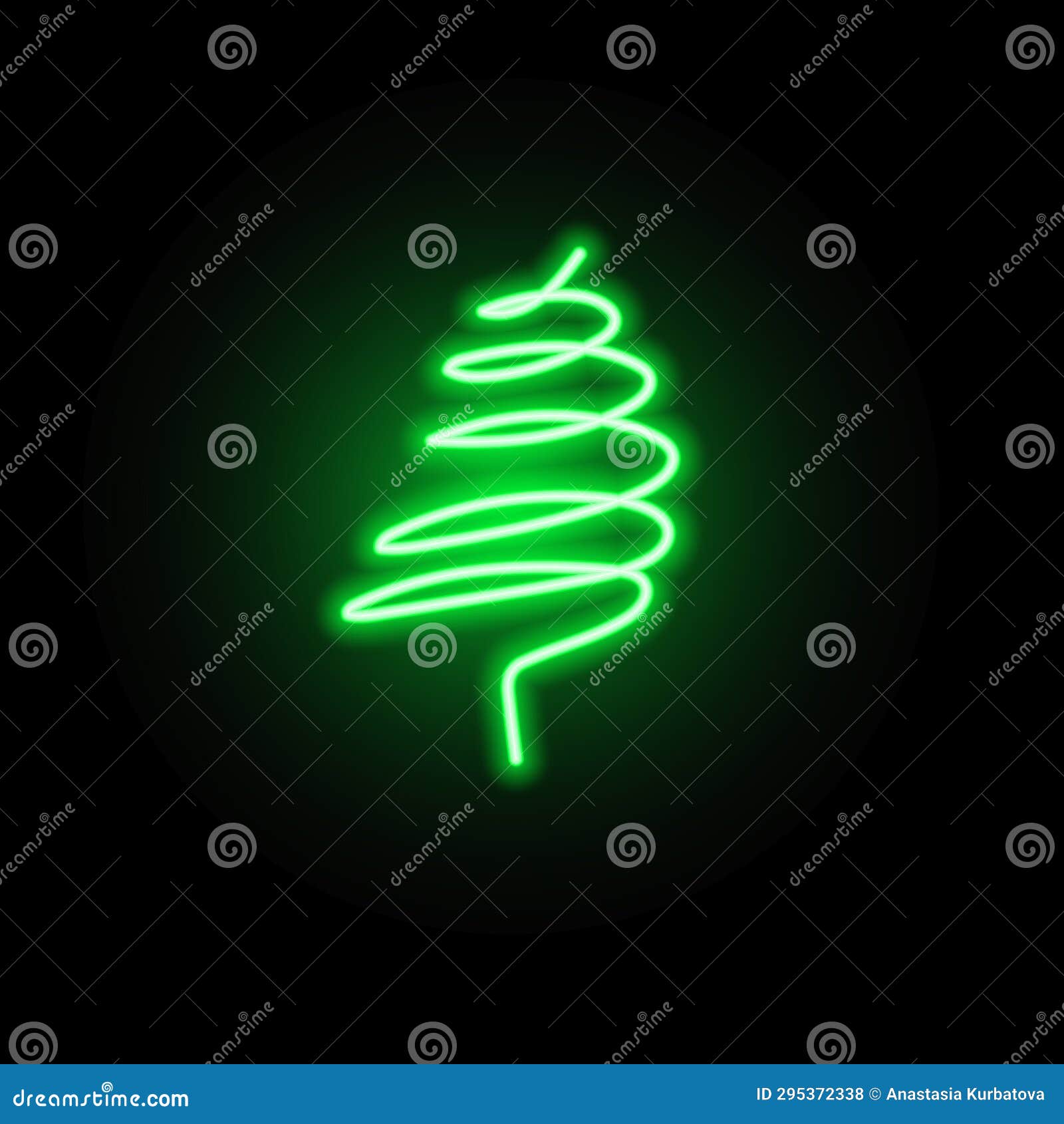 A Christmas-themed Picture, a Neon Christmas Tree Stock Illustration ...