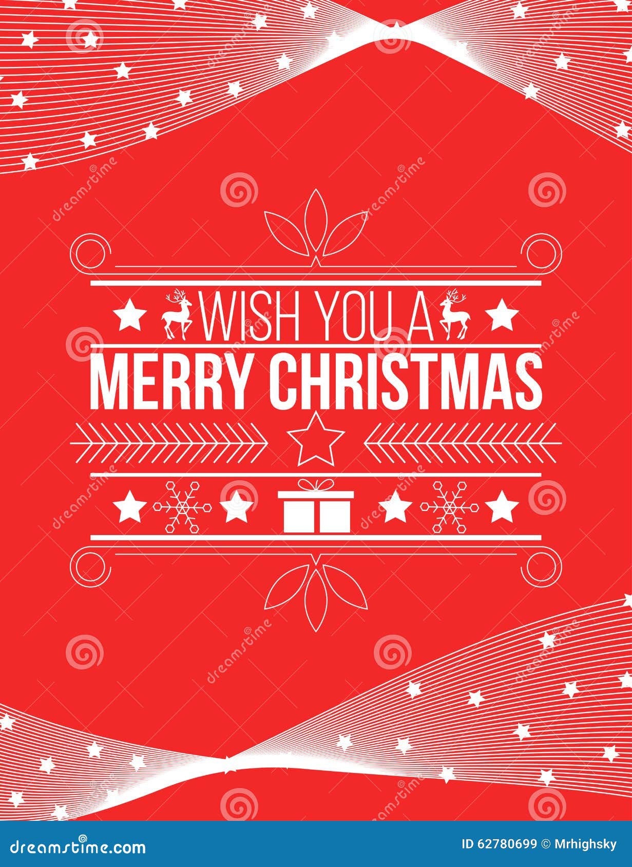 Christmas Themed Red Poster Stock Vector - Illustration of holiday ...