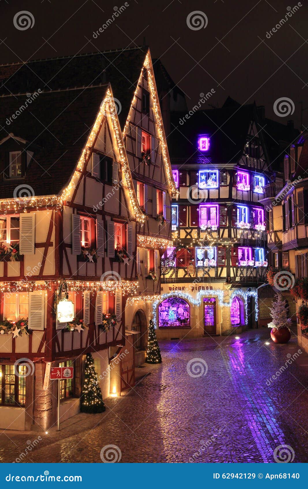 Christmas time in Alsace stock image. Image of dolder - 62942129