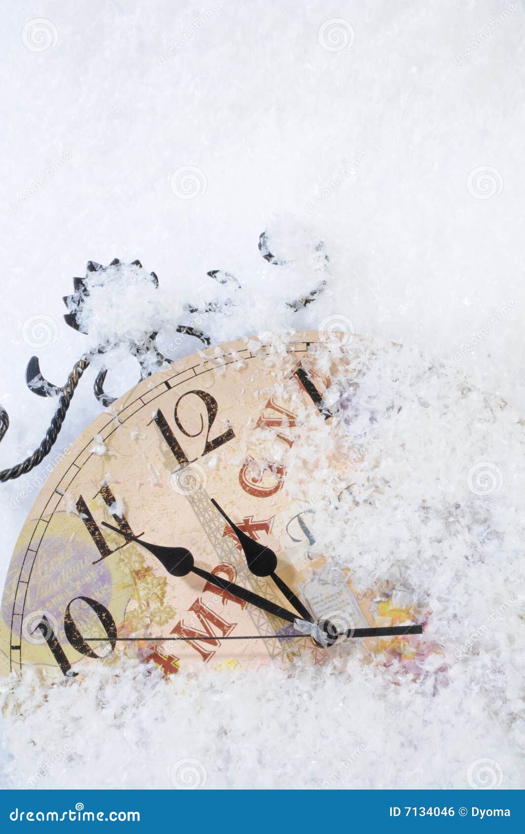 Christmas Time Clock stock photo. Image of concepts, celebration - 7134046