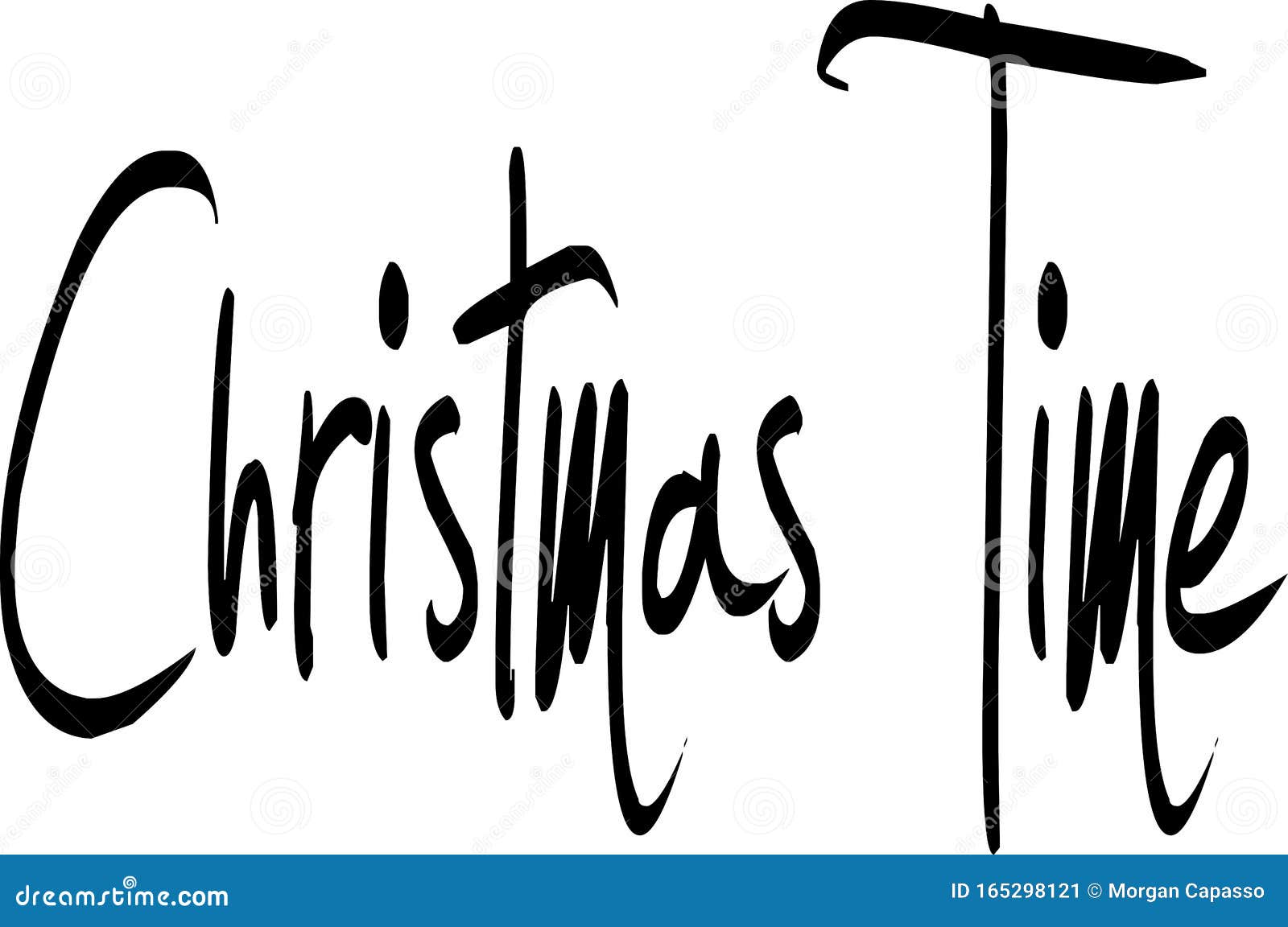 Christmas Time Text Illustration Stock Vector - Illustration of graphic ...