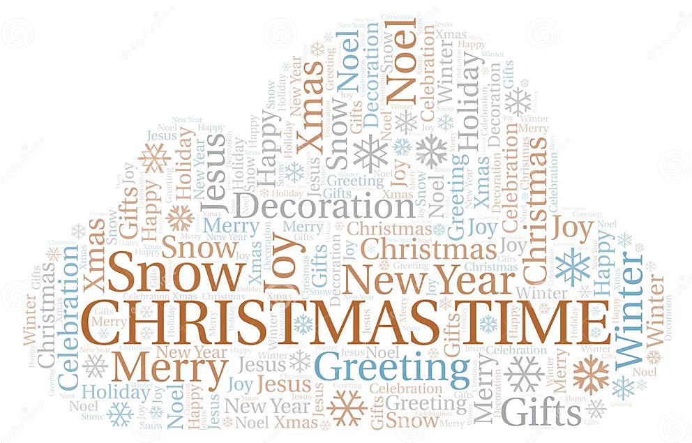 Christmas Time word cloud stock illustration. Illustration of holiday ...