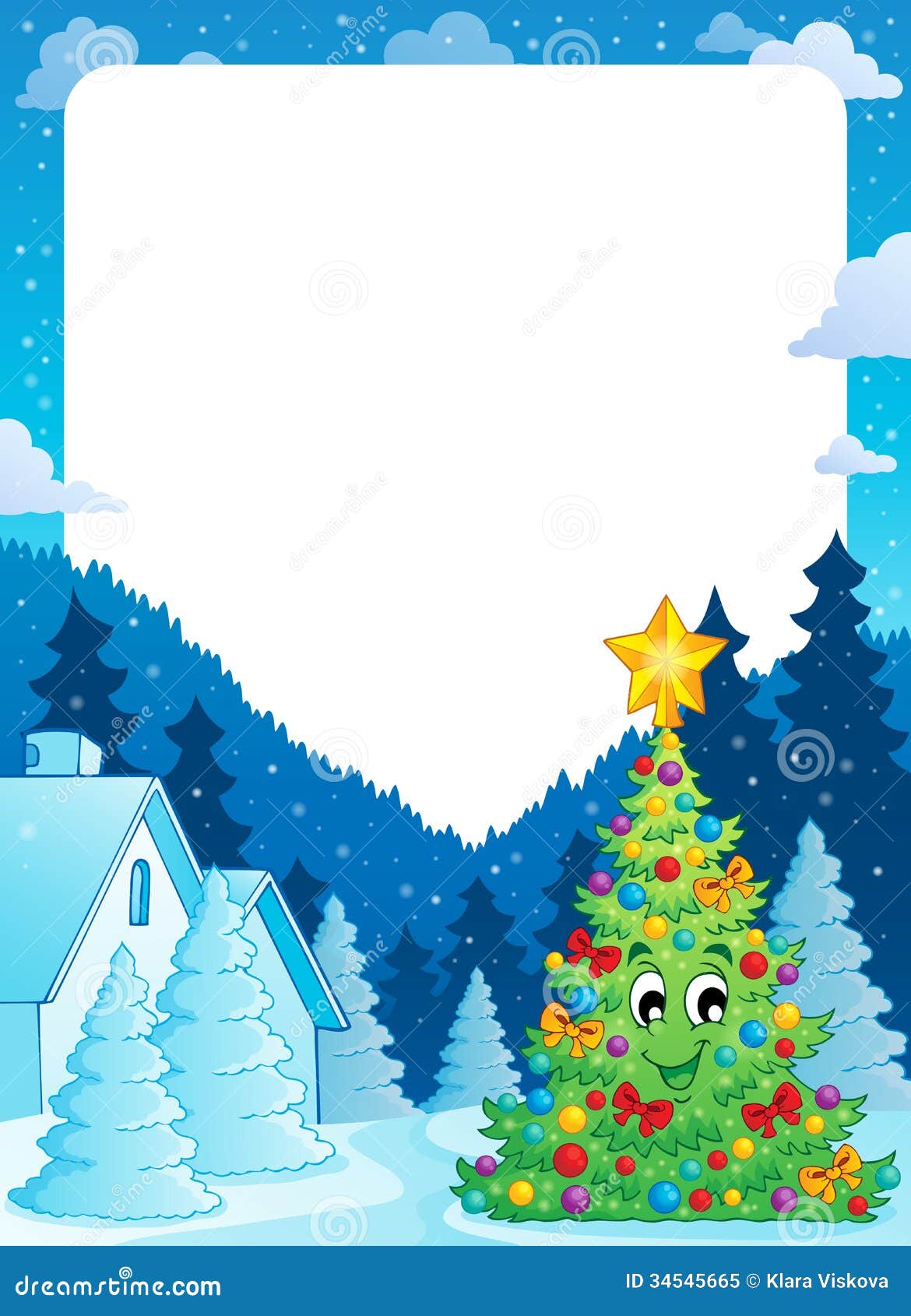 Christmas topic frame 7 stock vector. Illustration of event - 34545665