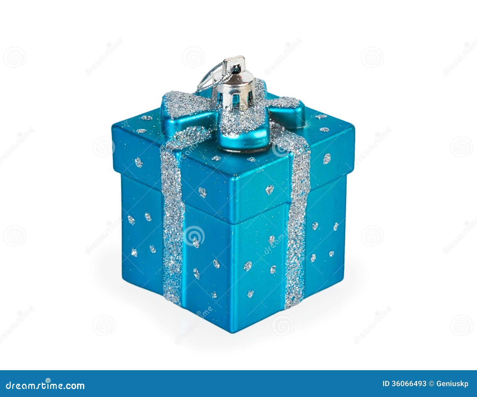 Christmas Toy in the Form of a Blue Gift Stock Image - Image of packet ...
