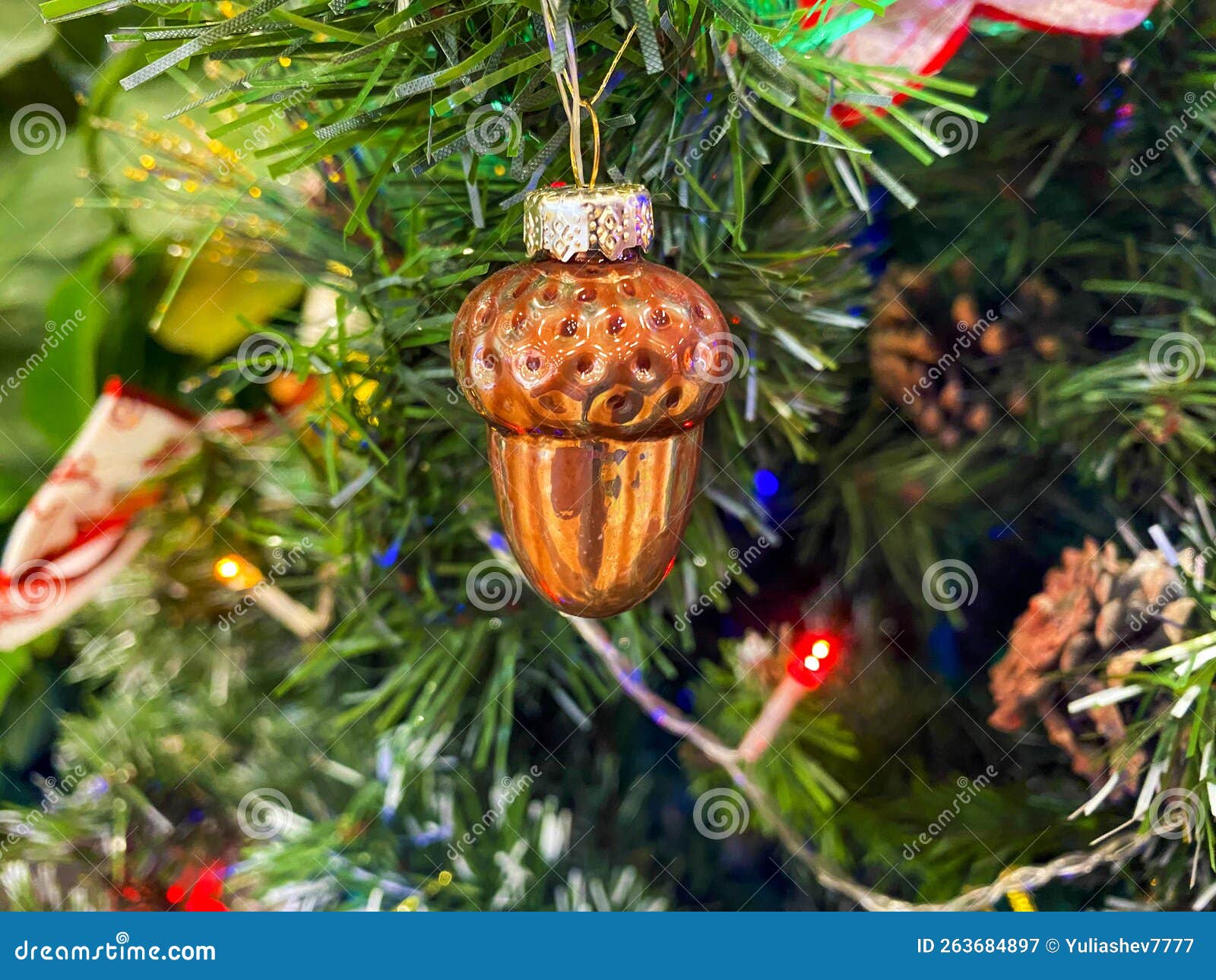 Christmas toy, walnut stock image. Image of closeup - 263684897