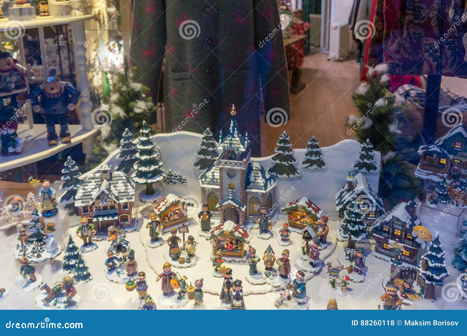 Christmas Toys Miniatures on the Storefront Editorial Stock Photo ...