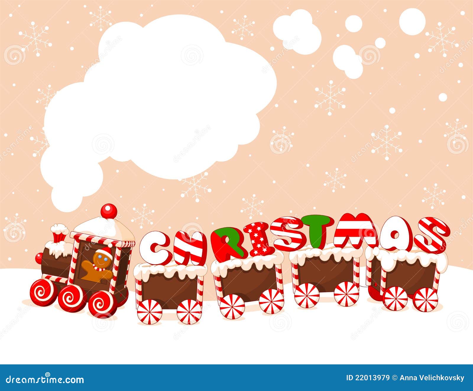 Christmas train background stock vector. Illustration of cartoon - 22013979