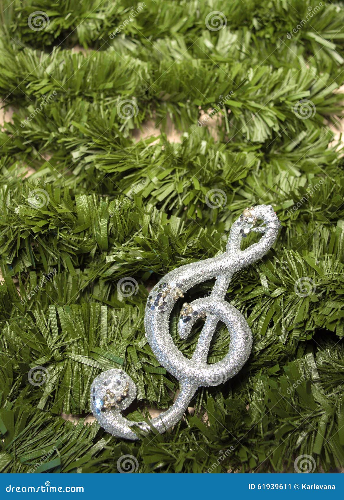 Christmas Treble Clef on Tinsel Stock Image - Image of music ...