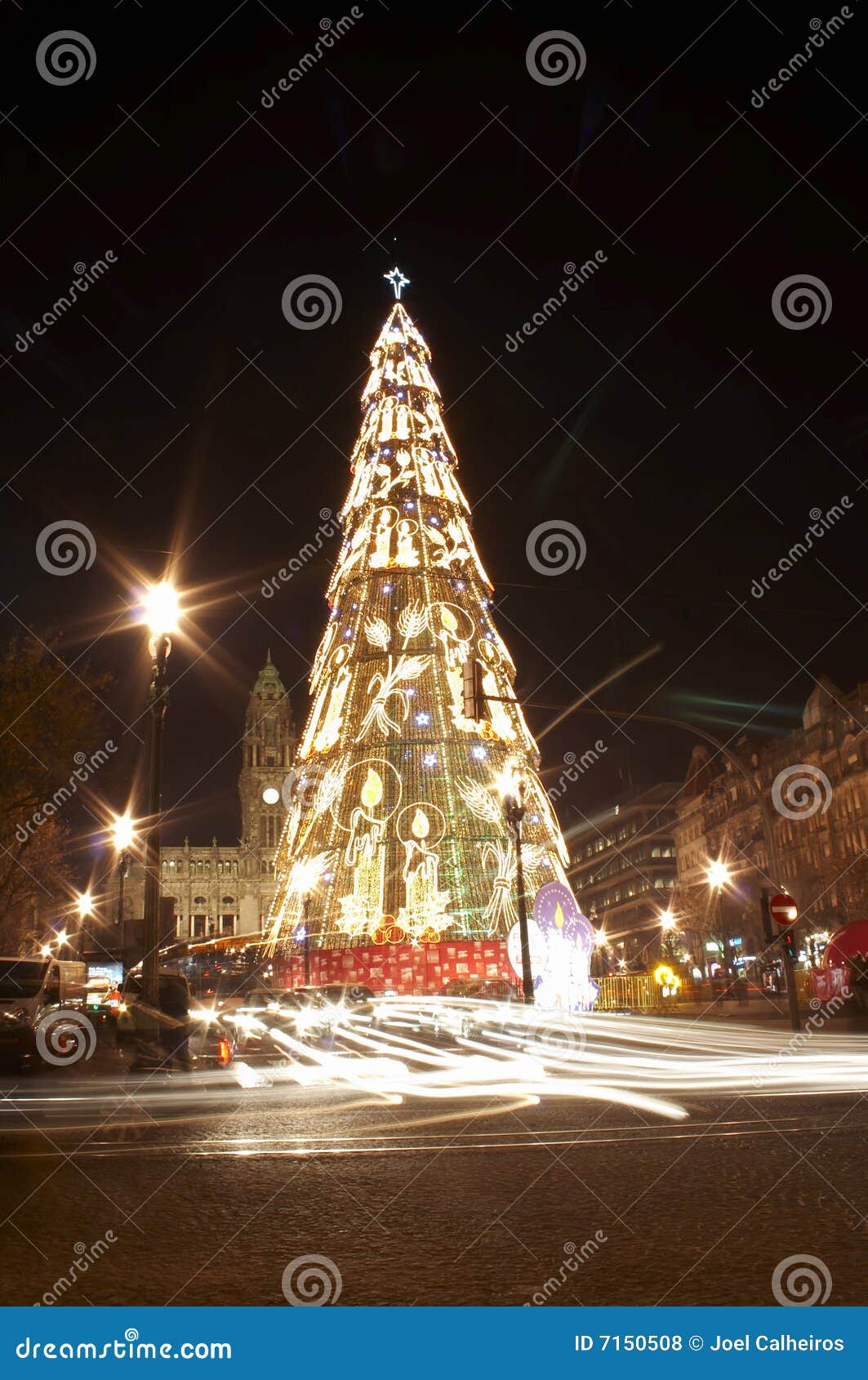 Christmas tree stock photo. Image of merry, gift, winding - 7150508