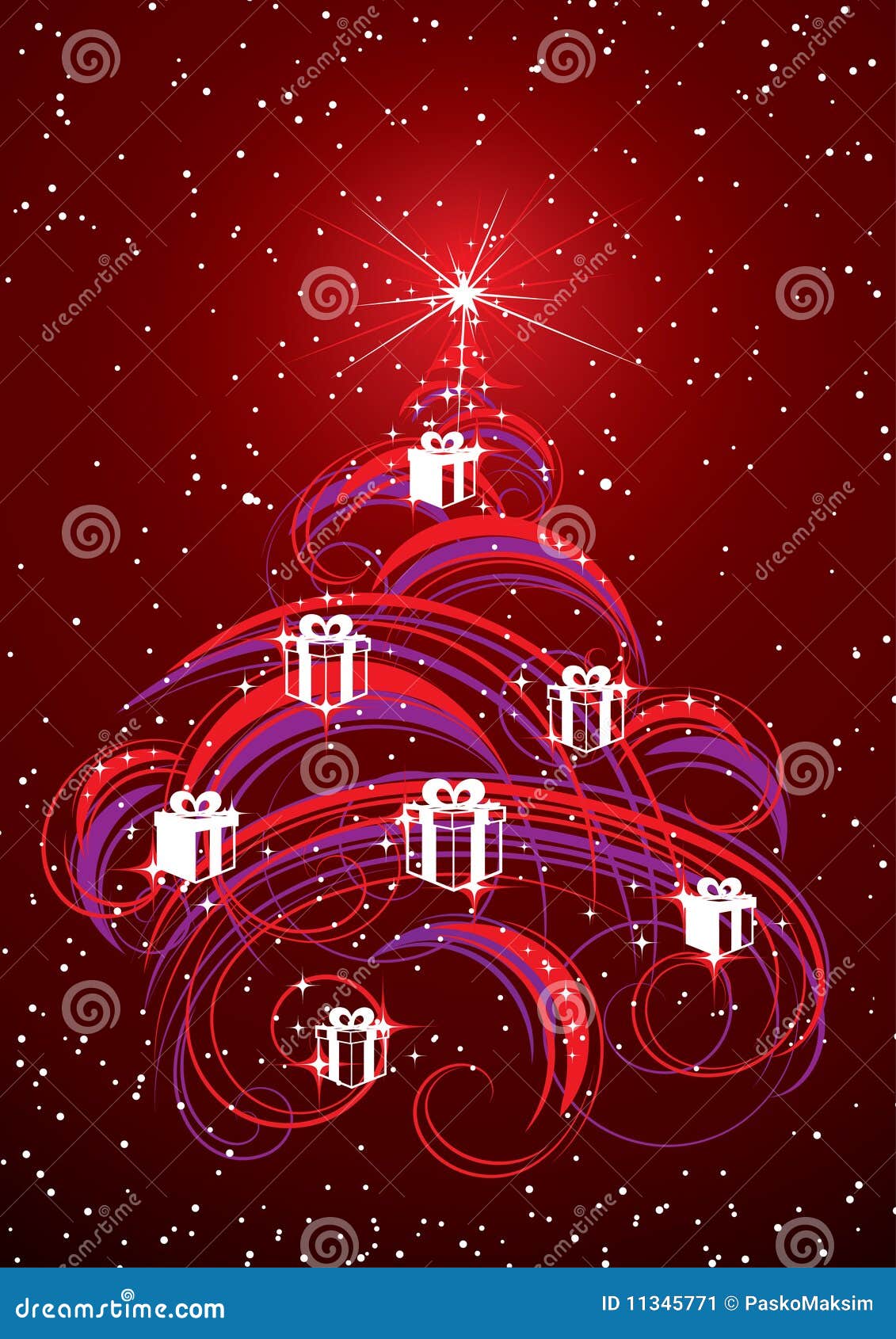Christmas tree abstract stock vector. Illustration of boxes - 11345771