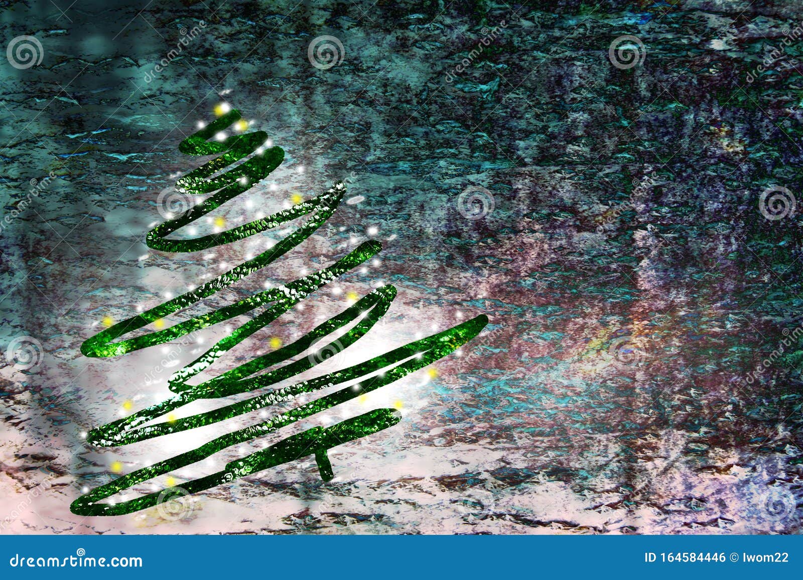 Christmas Tree Abstract. Greeting Card Design. Stock Photo - Image of ...